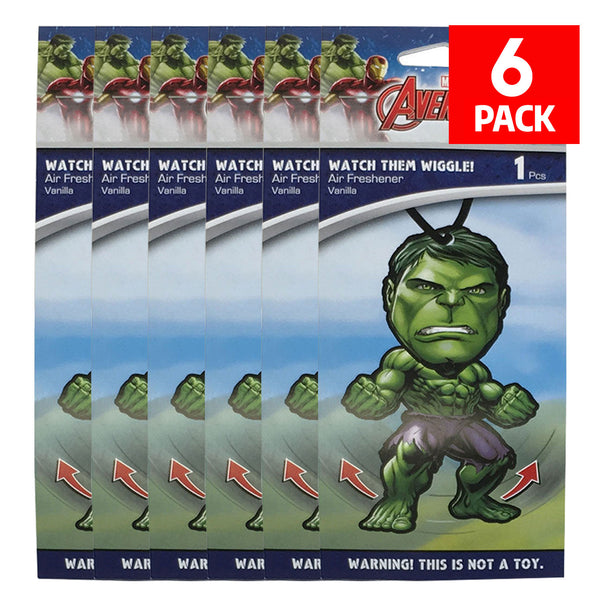Marvel Hulk Car Accessories Hulk Air Freshener Wiggler 6 Pack by GOSO Direct